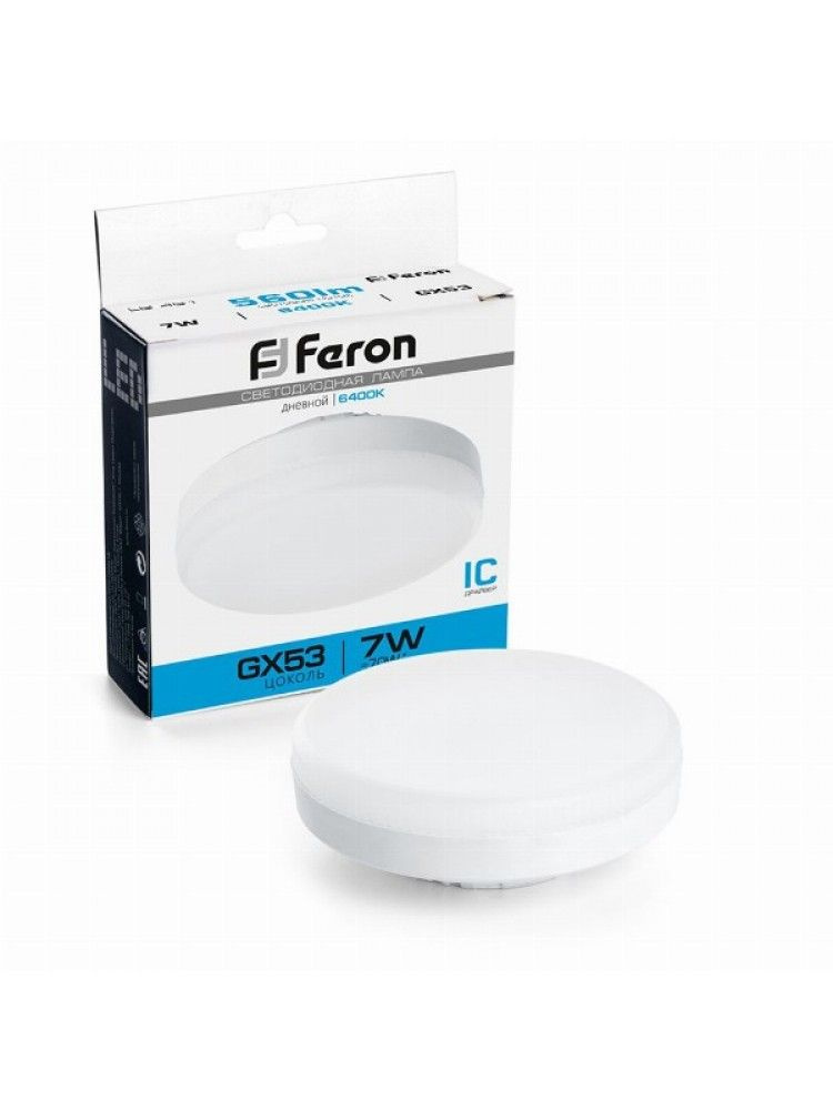 Лампа светодиодная led Feron LB-451 GX53 7Вт 175-265В 6400K 25866 - (упак. 10 шт.) купить на ...
