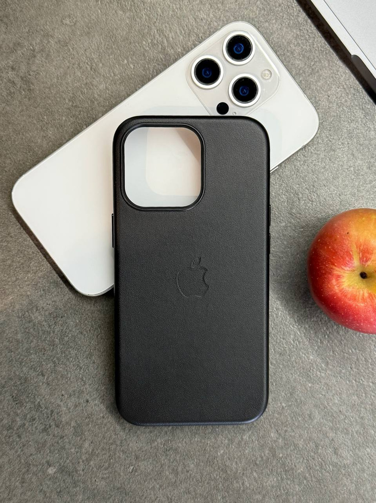 Чехол-накладка для iPhone 13 Pro / Leather Case MagSafe / Натуральная кожа / Цветная анимация ...