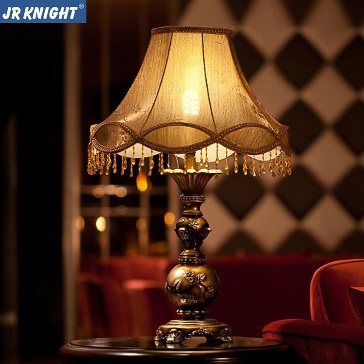 Винтажная настольная лампа с абажуром 33x55см, для спальни, гостиной, кабинета--qwer купить на ...