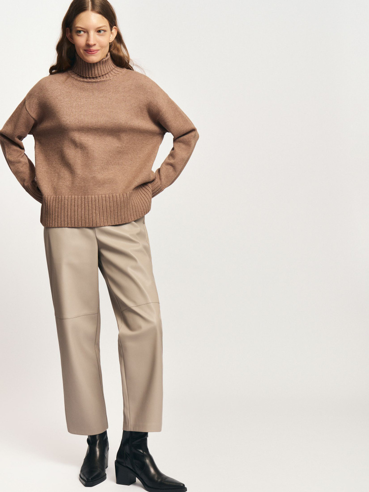 Брюки Женский Zolla бананы бежевый Полиэстер Повседневный, размер 48 Зима, рост 164-176 Китай ...