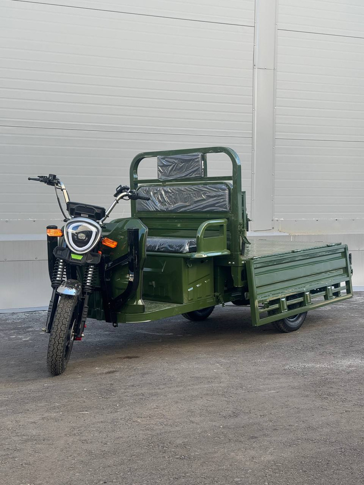Грузовой электрический трицикл IKINGI CARGO PRO Q05 2000W (60V/45Ah) - Зелёный купить на OZON по ...