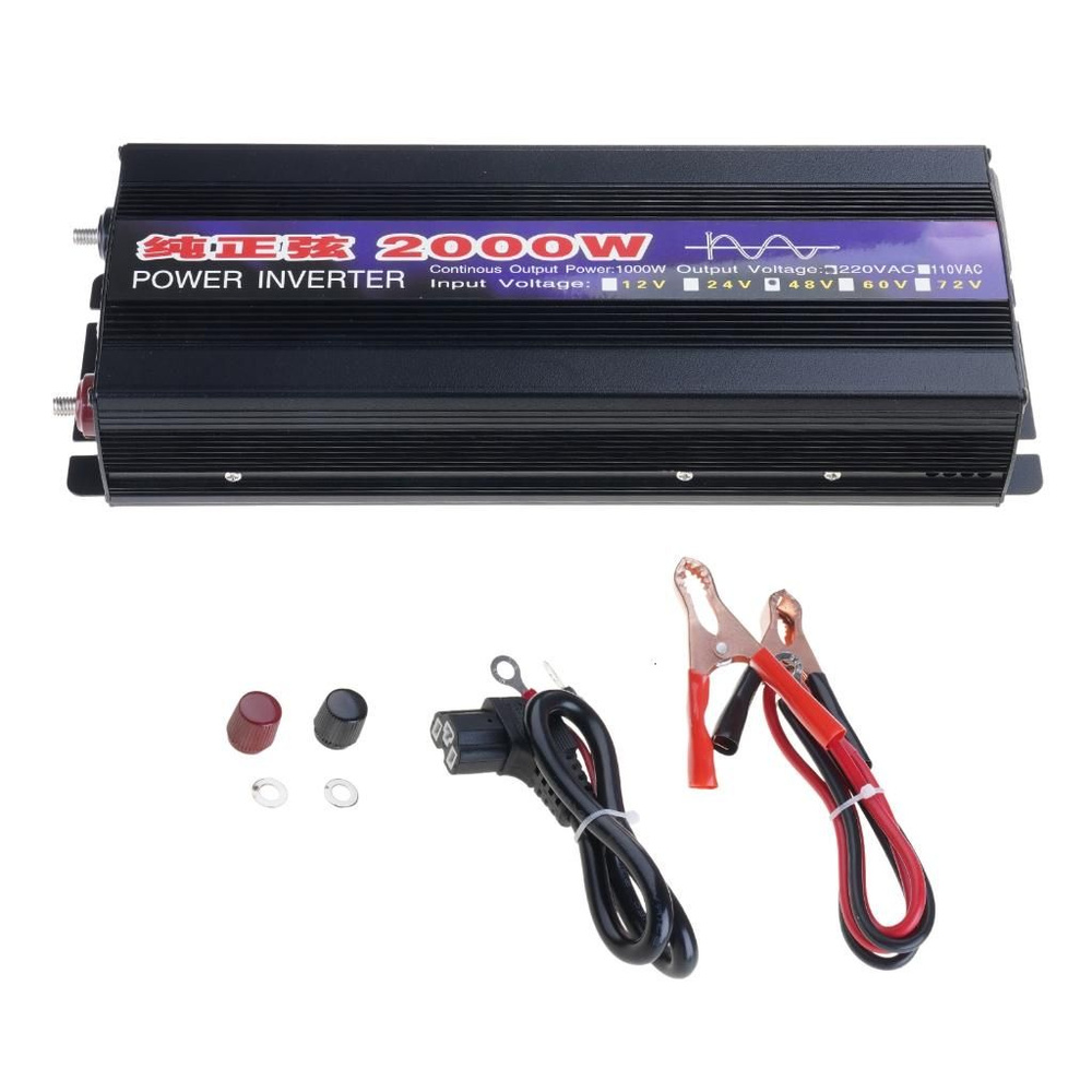Преобразователь напряжения 12V/24V/48V в 220V, 48-60V - 2000W купить на OZON по низкой цене ...