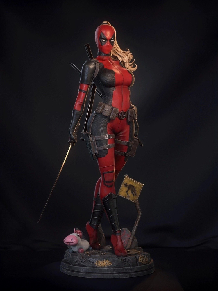 Lady_DeadPool (Marvel) фигурка под покраску 18см купить на OZON по ...