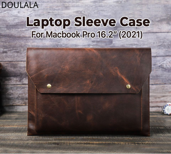 DOULALA Кожаный Чехол Для Ноутбука, Чехол Для MacBook Pro 16" M2 И 16.2", 15.6" M1 Папка Макбук ...