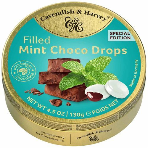 Конфеты леденцы Cavendish & Harvey Mint Choco Drops Мятный шоколад 130 ...