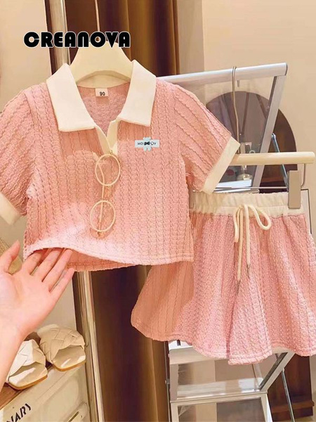 Костюм классический Девочки CREANOVA розовый, размер 120 Breathable Китай Лето Другое купить c ...