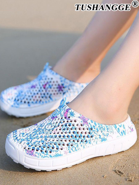 Шлепанцы Женский, размер 41 EVA, Искусственный каучук Перфорация Без застёжки Перфорация Лето ...