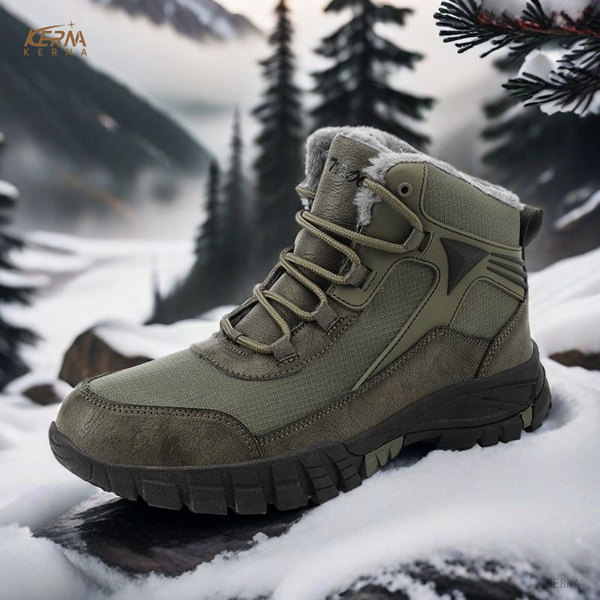 Ботинки дезерты Мужской, Женский KERNA зеленый, размер 41 Зима D Шнурки Без каблука Бант Россия ...