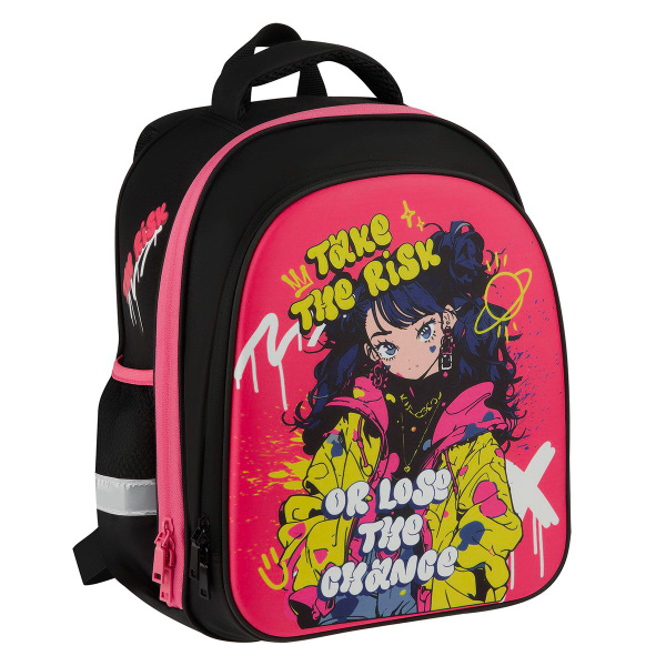 Рюкзак школьный для девочки ArtSpace School Friend Light "Take the risk ...