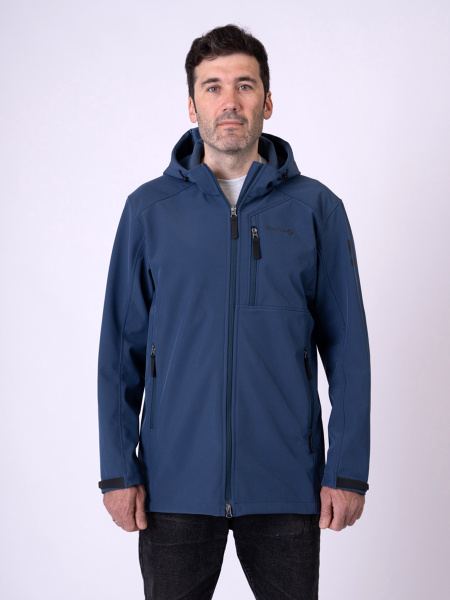 Куртка Мужской RedFox Капюшон, Карманы деним капюшон Softshell, Мембранные материалы, размер 44 ...