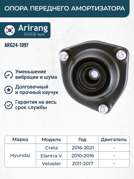 Опора переднего амортизатора Hyundai Creta, Elantra 5, Veloster, Хендай ...