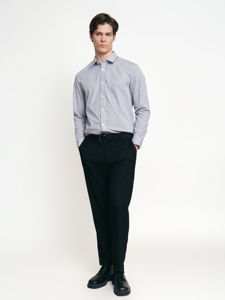 Рубашка Мужской Zolla белый Длинный Хлопок, Полиэстер, размер 50 Китай, рост 182-188 купить c ...