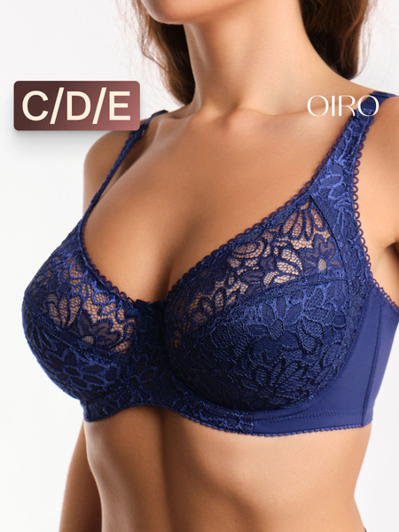 Бюстгальтер Женский OIRO мягкая чашка на каркасе, размер 85C синий Полиамид, Эластан ...