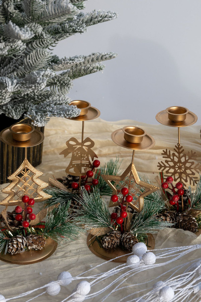 Украшение на праздник новогоднее SAIMEIQI подсвечник Красивый цвет G005 купить c доставкой на ...