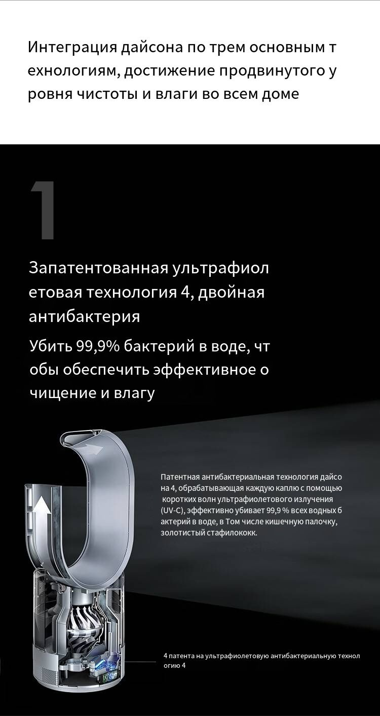 Вентилятор Dyson Hygienic Mist AM10 (белый) / Многофункциональный ...