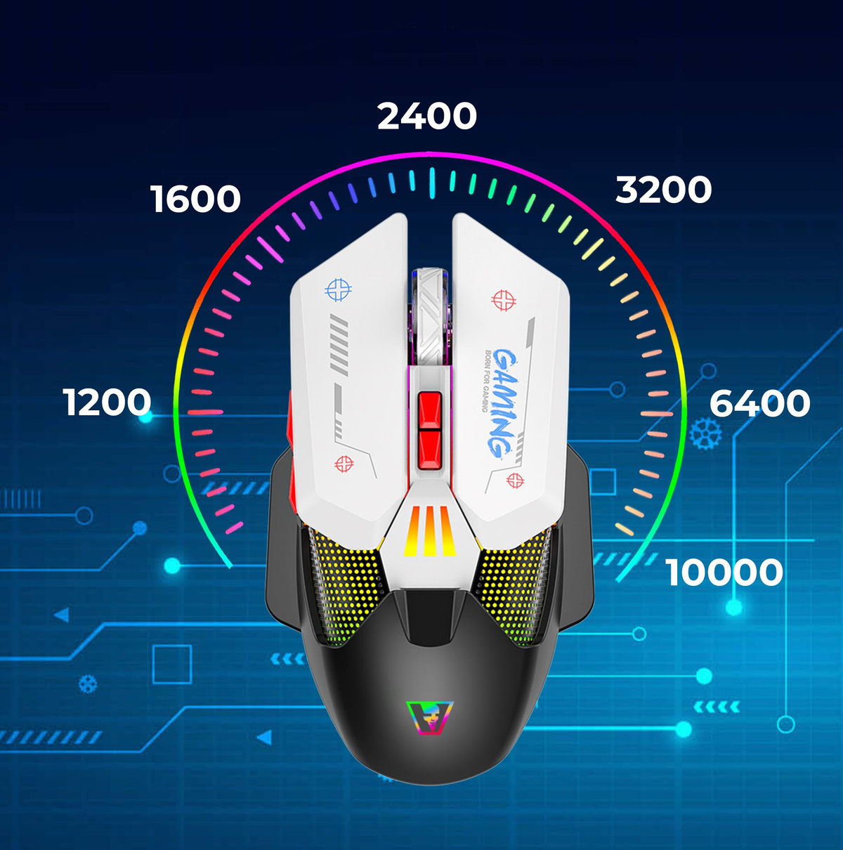 Игровая мышь беспроводная VOROTEX беспроводная Mouse wireless , желтый, оранжевый купить c ...
