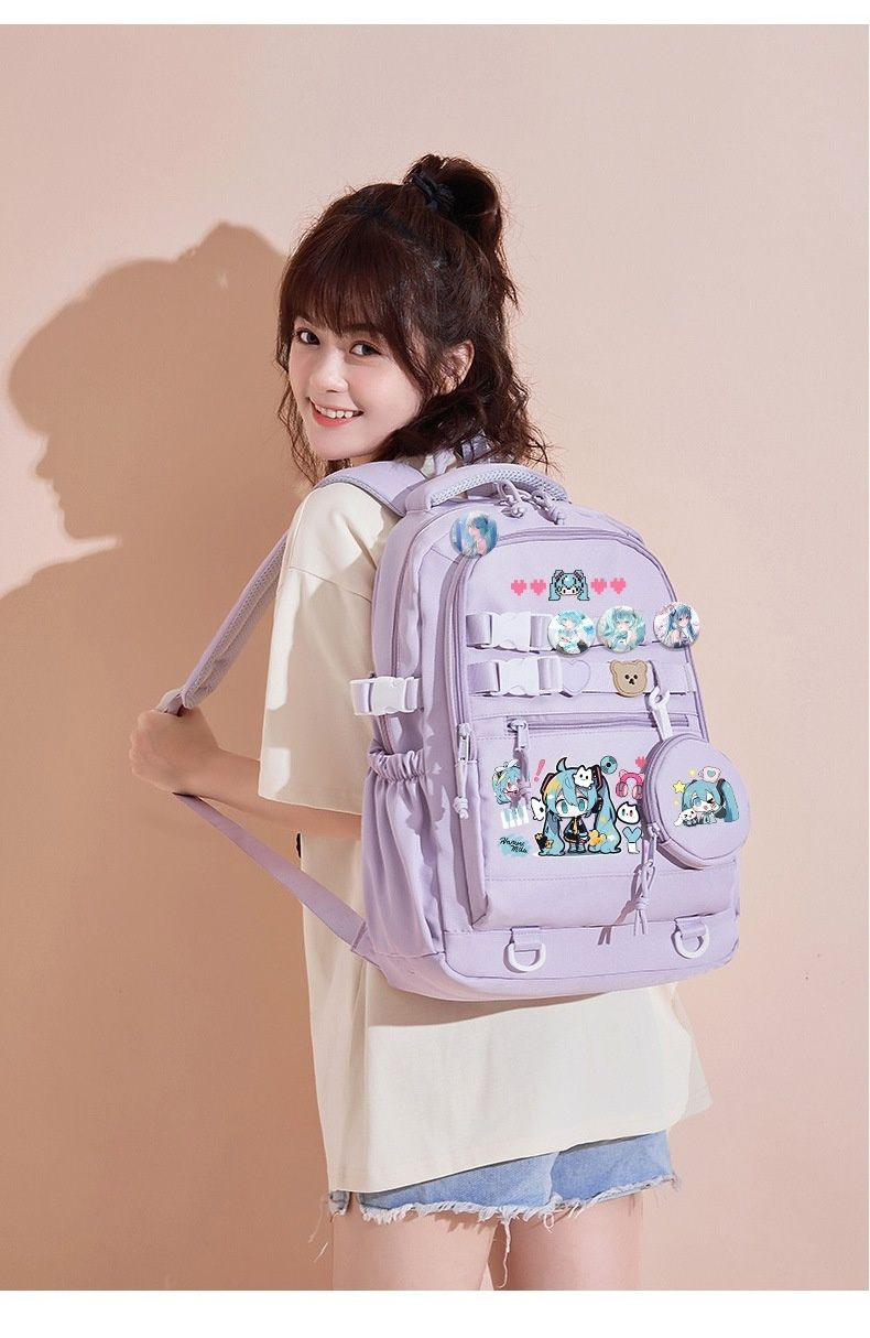 Сумка для книг Hatsune Miku;школьная сумка через плечо;рюкзак для ...