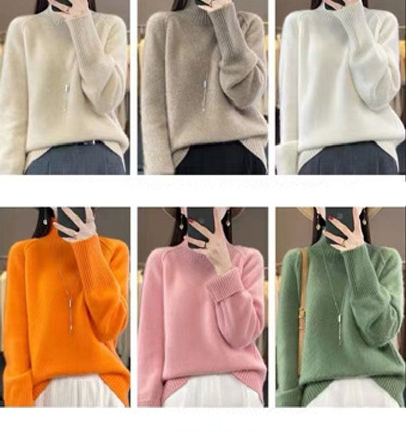 Свитер Женский CHAOPAI желтый тюльпан Кашемир, Мериносовая шерсть, размер 50 Без застежки ...