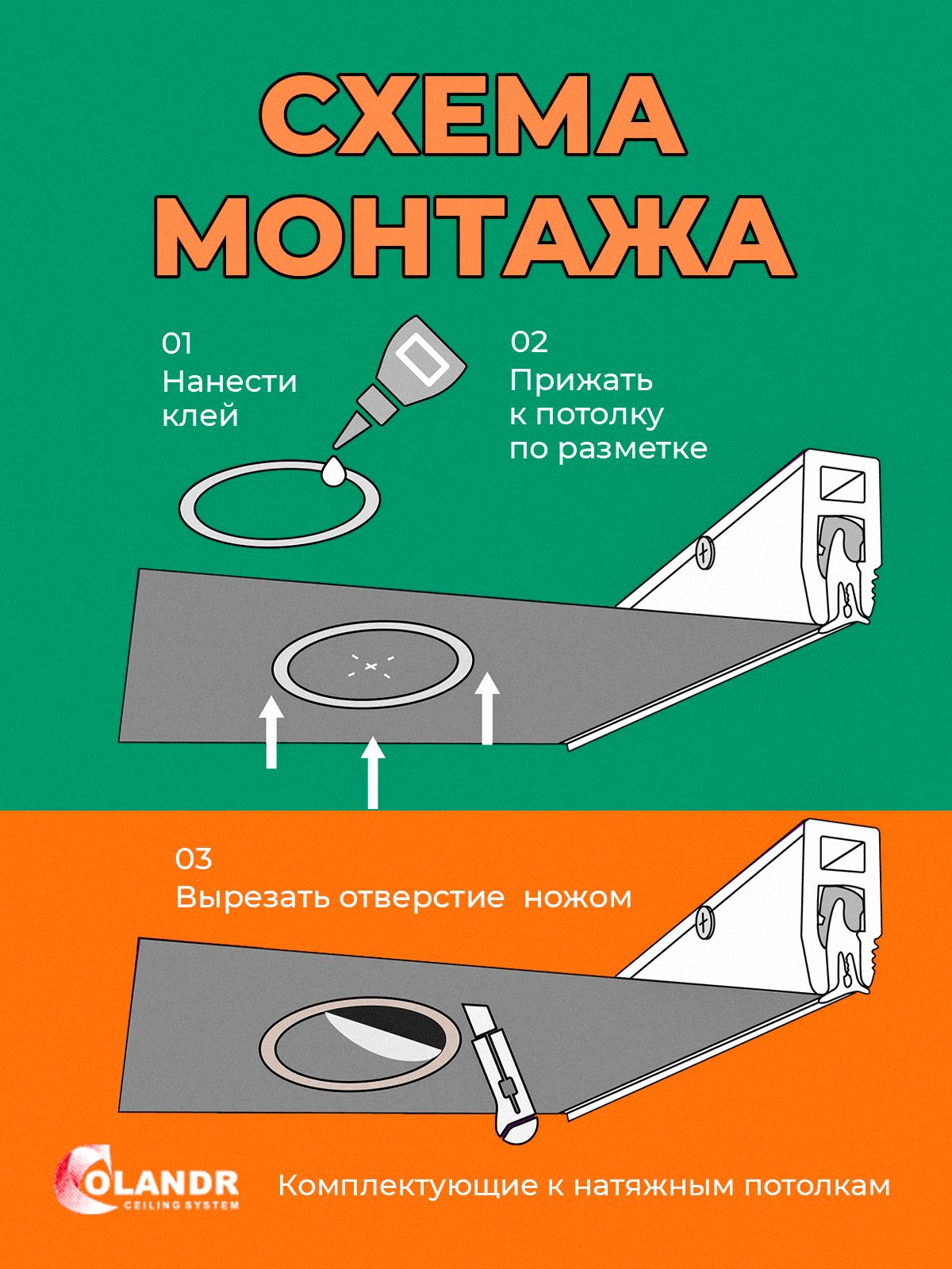 Термокольцо D270 мм, 1 шт, для натяжного потолка Colandr купить на OZON ...