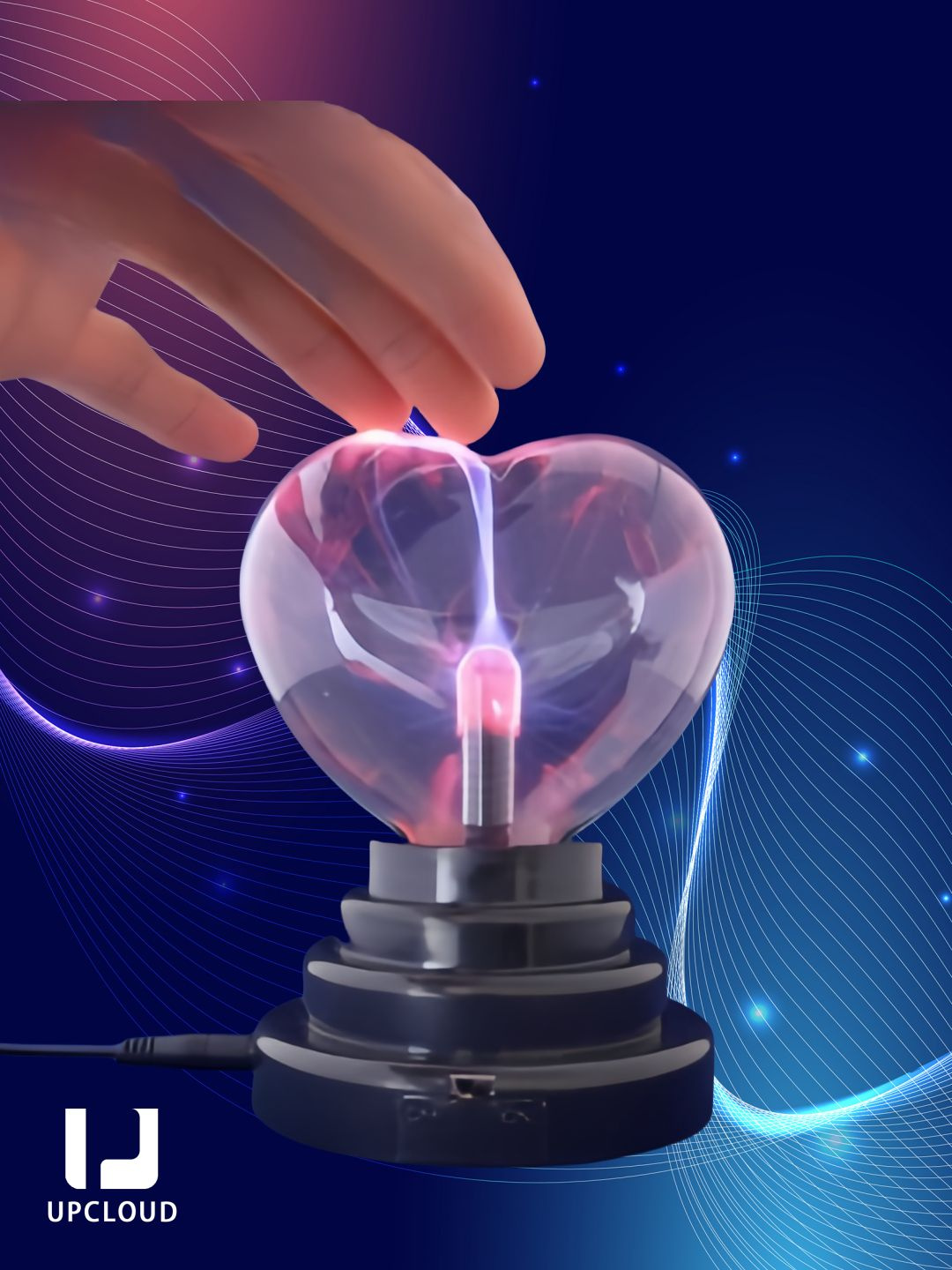 Свет плазменного шара/3-дюймовый плазменный шар в форме сердца ...