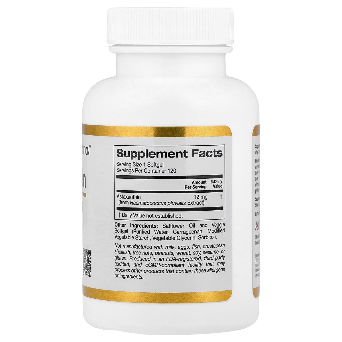 California Gold Nutrition, астаксантин, Astalif Исландия, 12 мг, 120 ...