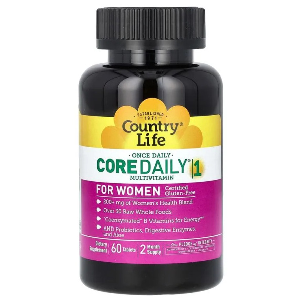 Country Life Core Daily-1 Multivitamin Women 60 таблеток купить на OZON ...