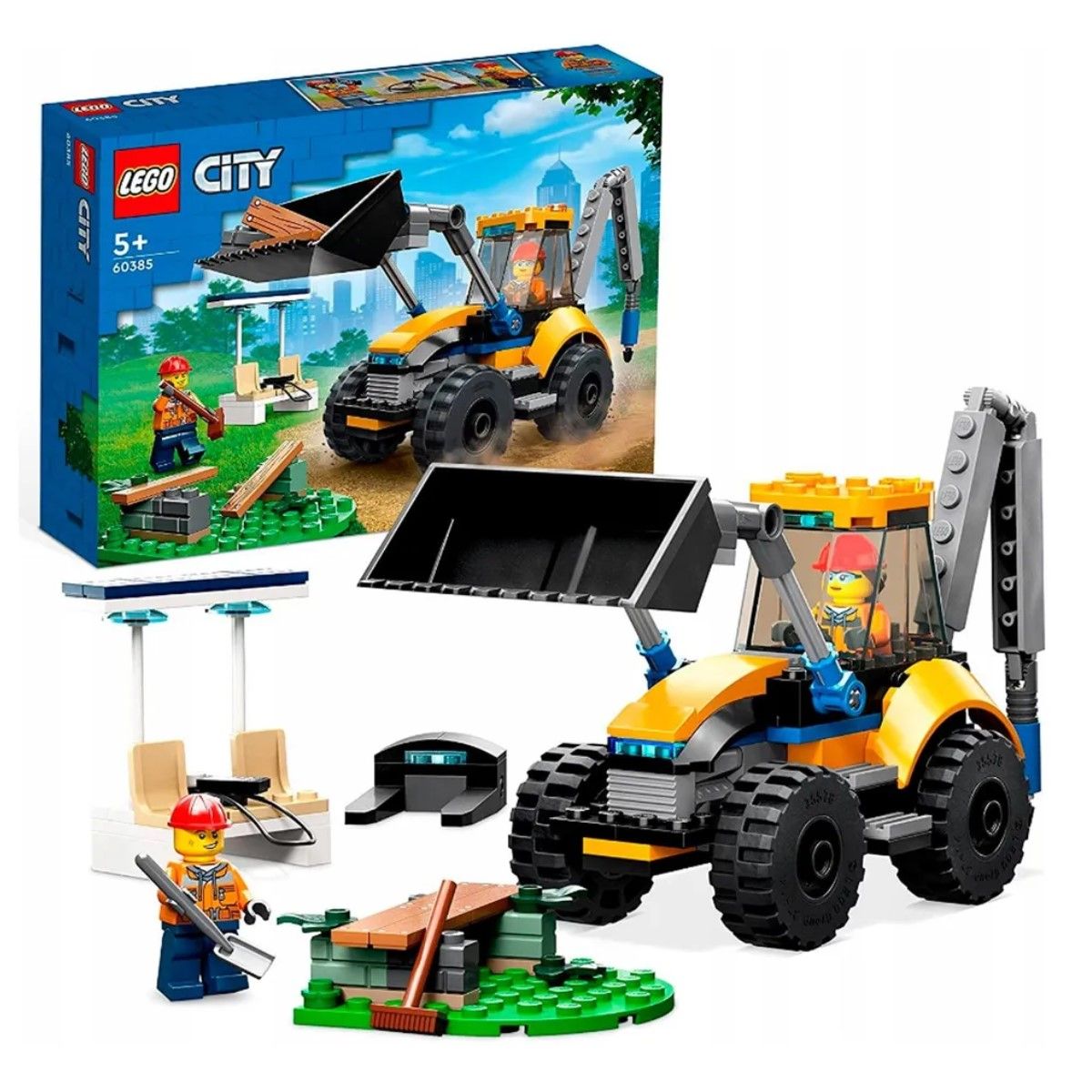 60385 Пластиковый Конструктор LEGO City 60385 Construction Digger ...