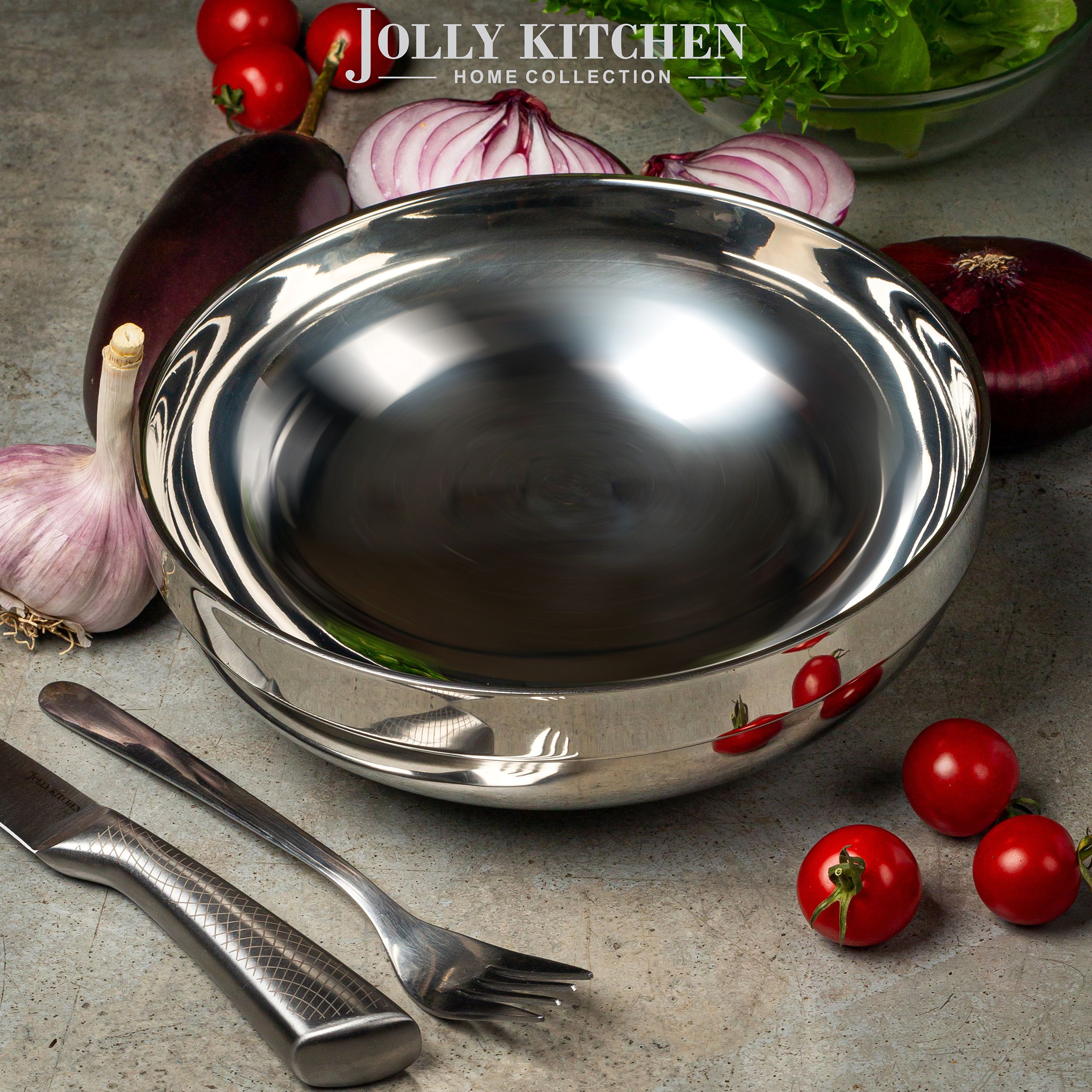 Миска JOLLY KITCHEN, 1500 мл, Нержавеющая сталь купить c доставкой на ...