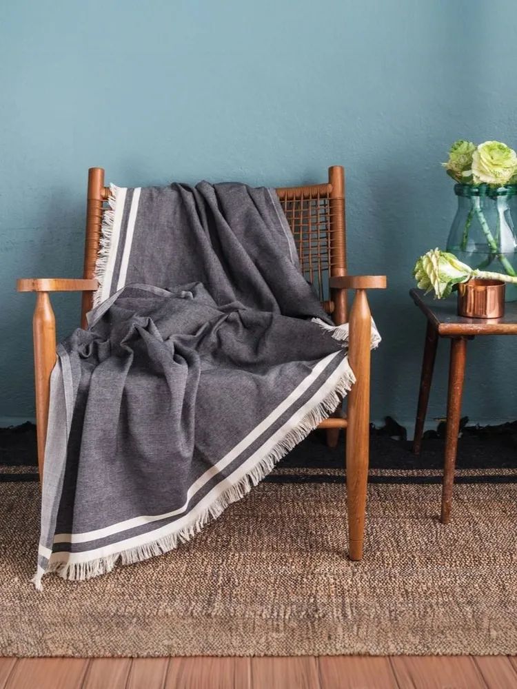 Плед Issimo Home "Athens Black", 170x230, хлопок купить на OZON по ...