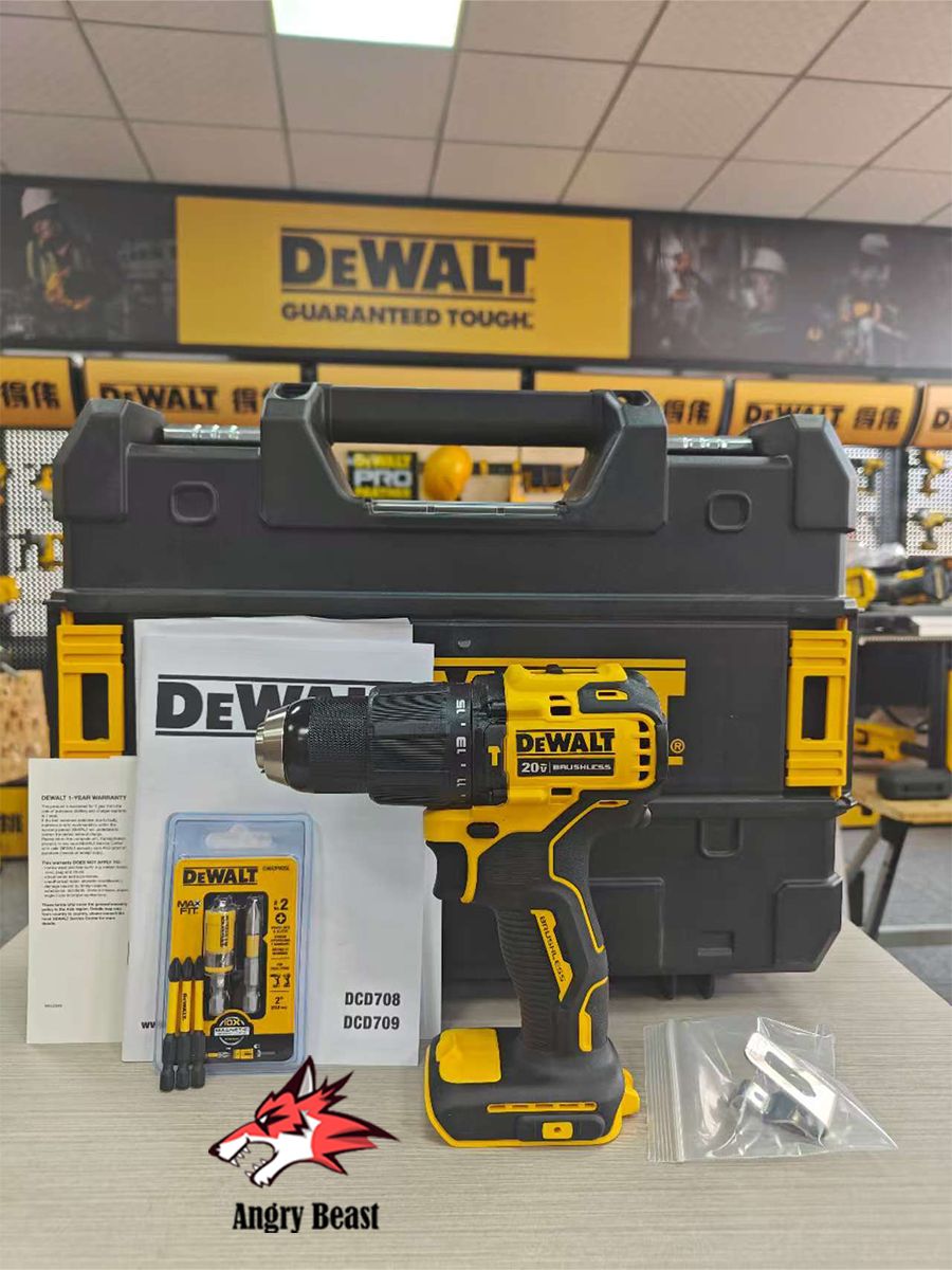 Ударная дрель-шуруповерт DEWALT DCD709 20В, без АКБ и ЗУ, в кейсе TSTAK ...