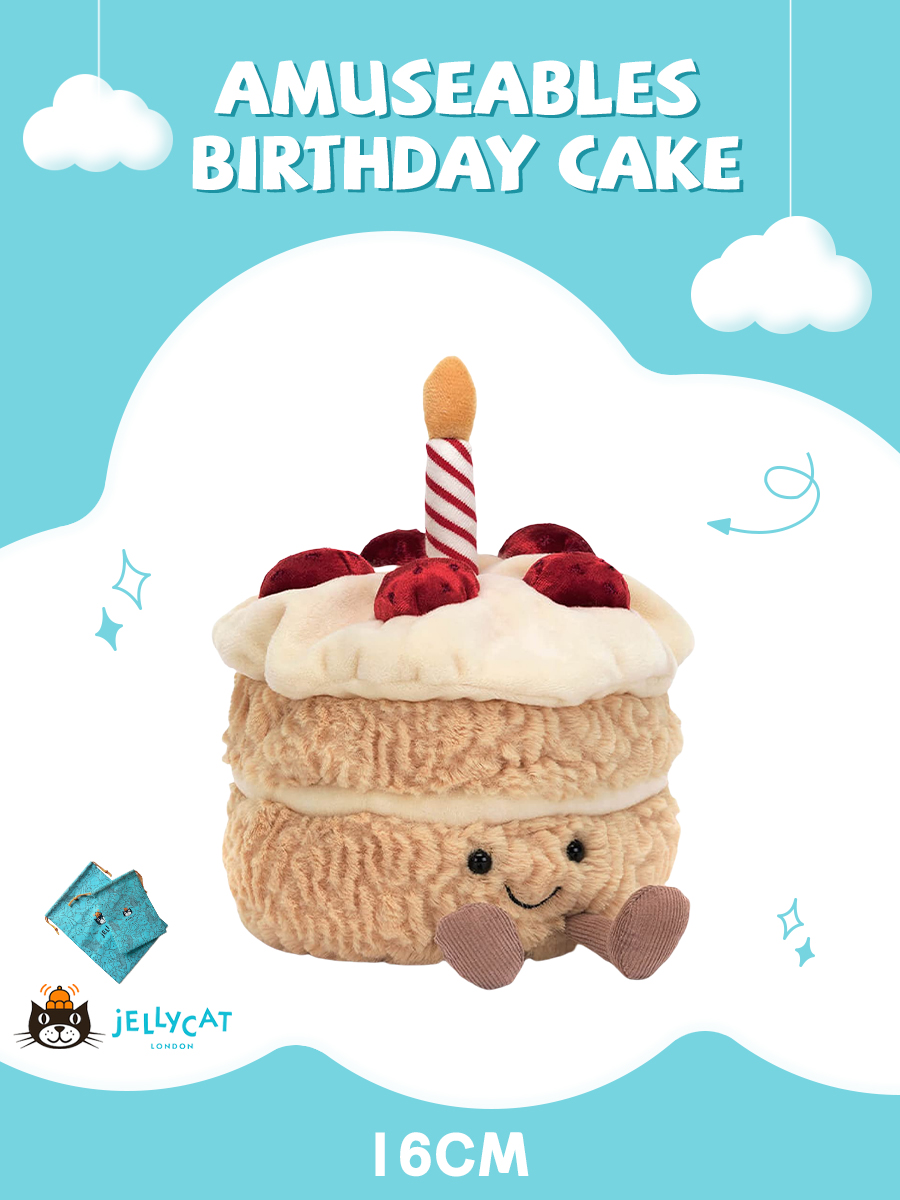 Мягкая игрушка JELLYCAT,Birthday Cak-Amuseables 16cm купить на OZON по ...