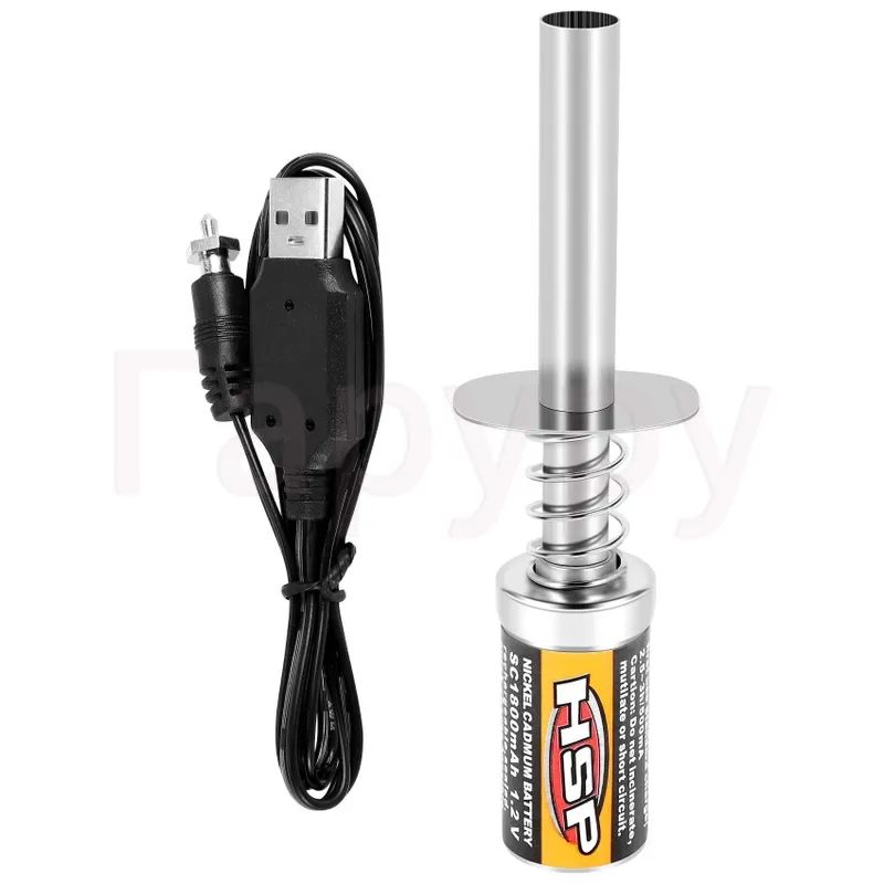 Nitro 1.2 V 1800Mah Glow Plug Starter Igniter USB Charger для RC Car ...