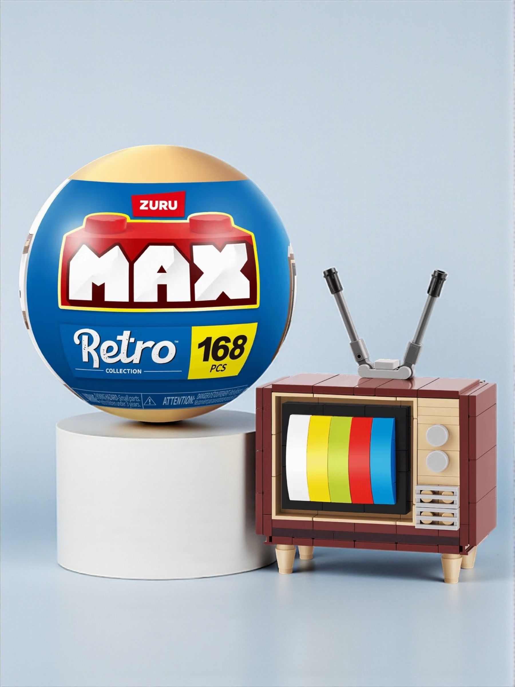 Конструктор Zuru MAX Premium Retro, капсула-шар, сборка ретро-гаджета ...
