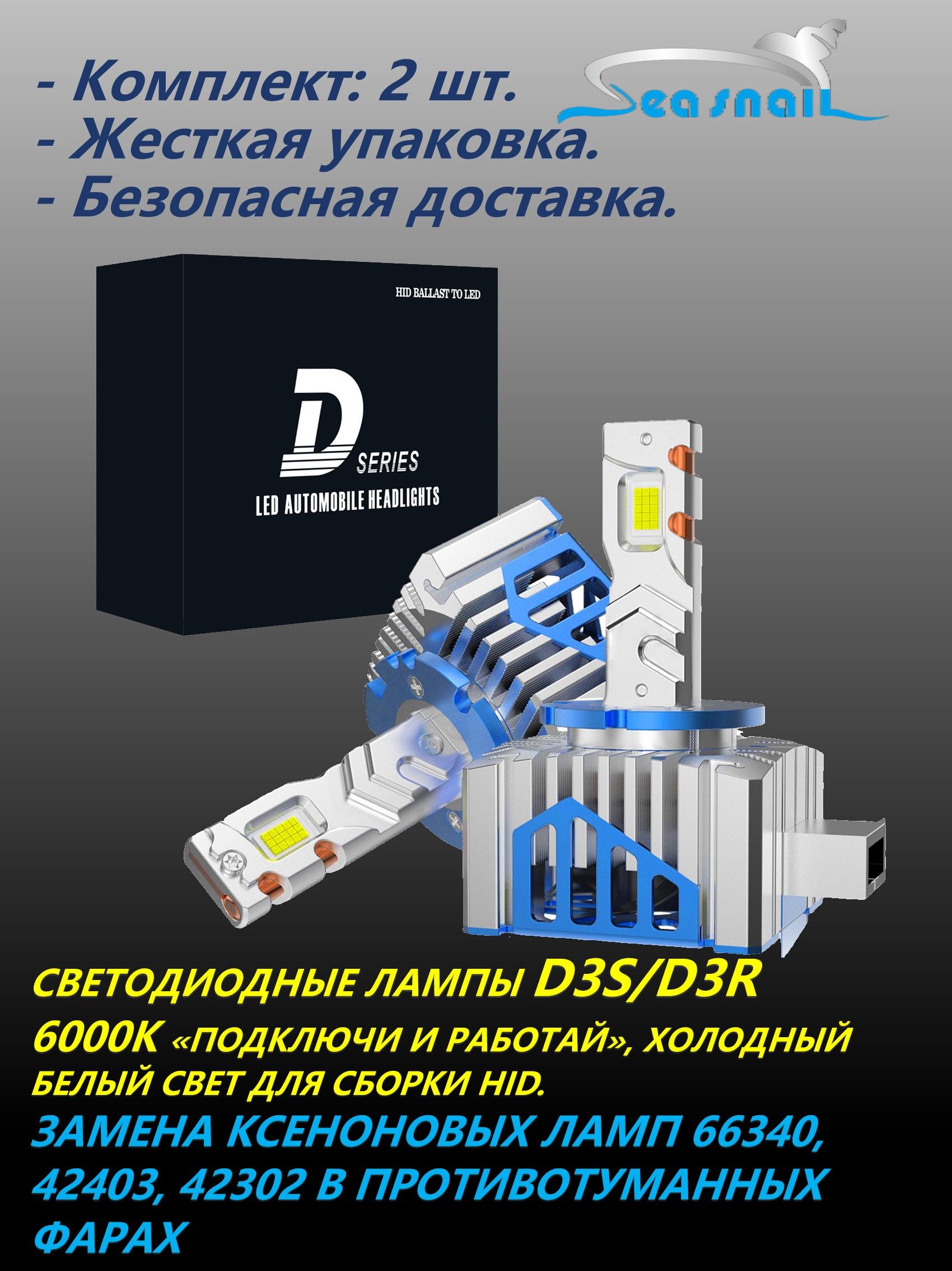 TXVSO8 Фары автомобильные, Противотуманная фара, 2 шт., арт. D3S/D3R ...