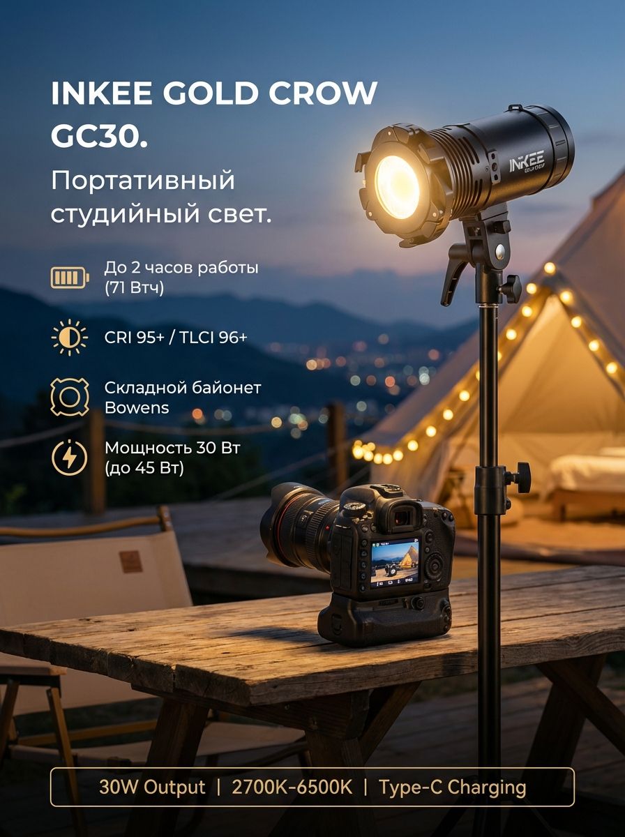 Осветитель INKEE GOLD CROW GC30 купить на OZON по низкой цене (1594669387)