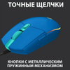Мышь проводная Logitech G проводная LightSync G102 , синий,910-005801 ...