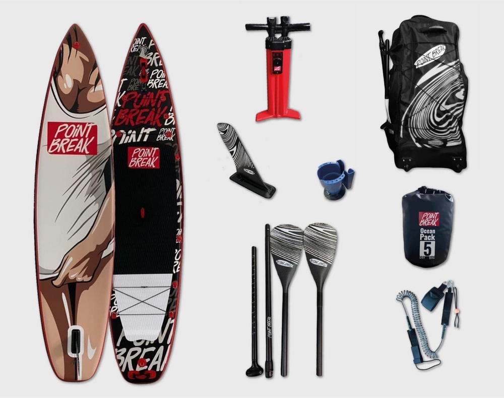 SUP board Point Break ART, Надувная SUP доска 3 слоя, 25 psi (Корея ...