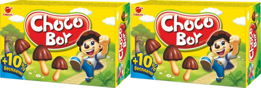 Orion Печенье Chocoboy 90 гр., 2 уп. - купить с доставкой по выгодным ...