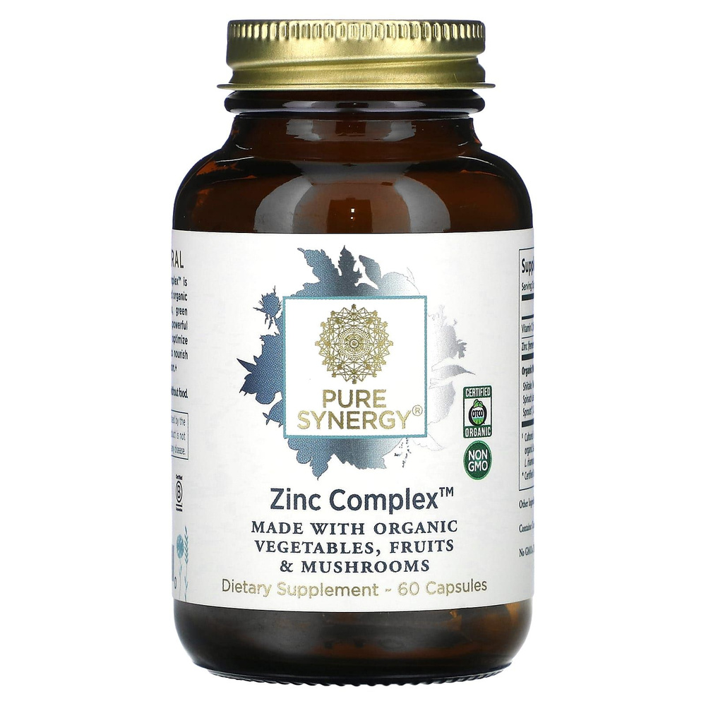 Pure Synergy, Zinc Complex, 60 капсул - купить с доставкой по выгодным ценам в интернет-магазине ...