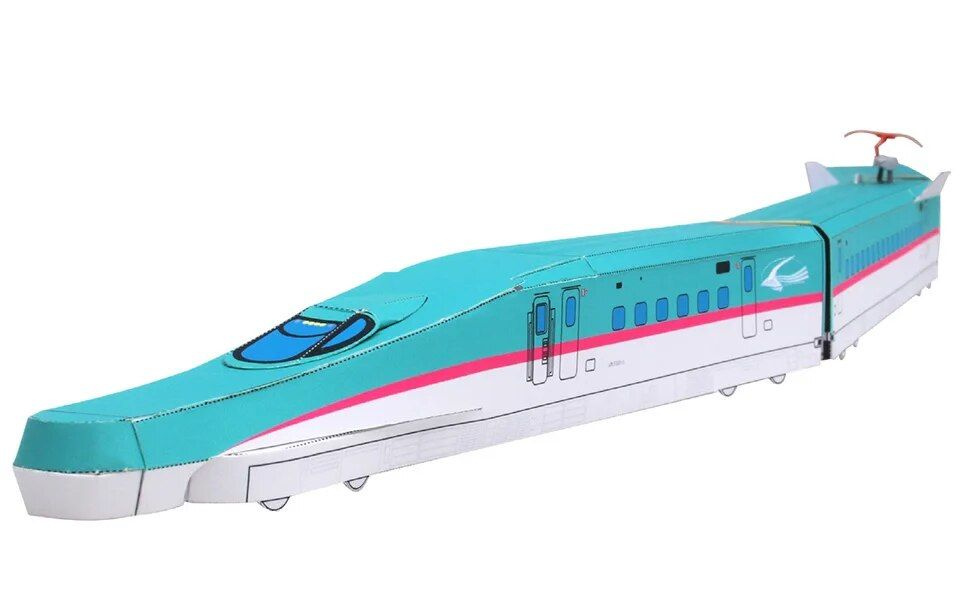 Серия Синкансэн E5 Мини-поезд Хаябуса Локомотивы, 3D бумажная модель ...