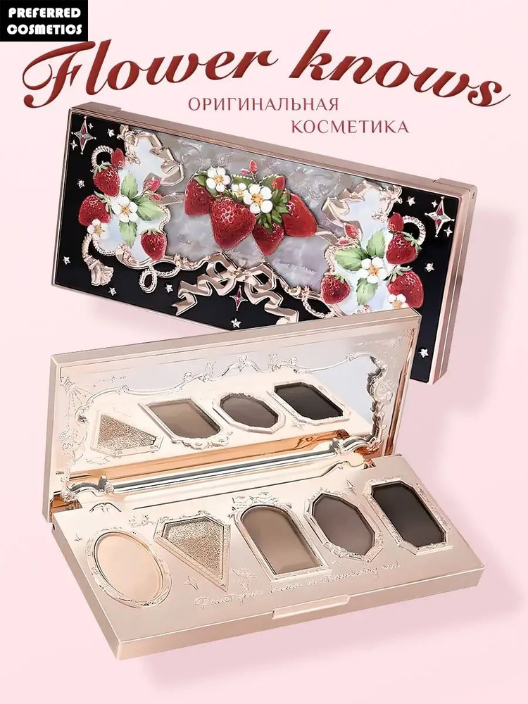 Flower Knows Original Палетка теней Strawberry Rococo Series нюдовая ...