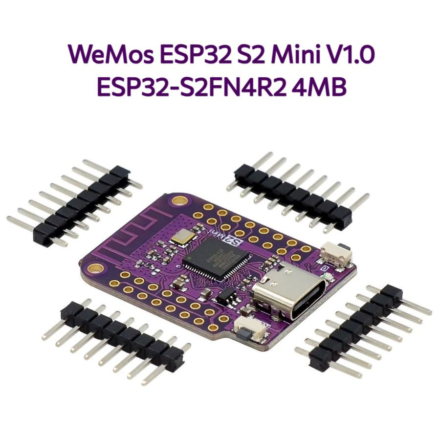 Контроллер WeMos ESP32 S2 Mini V1.0 ESP32-S2FN4R2 4MB Flash Type-C ...