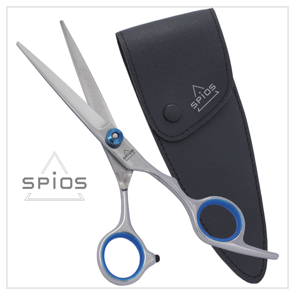 Ножницы парикмахерские профессиональные Spios прямые острые лезвия, для стрижки волос бороды ...