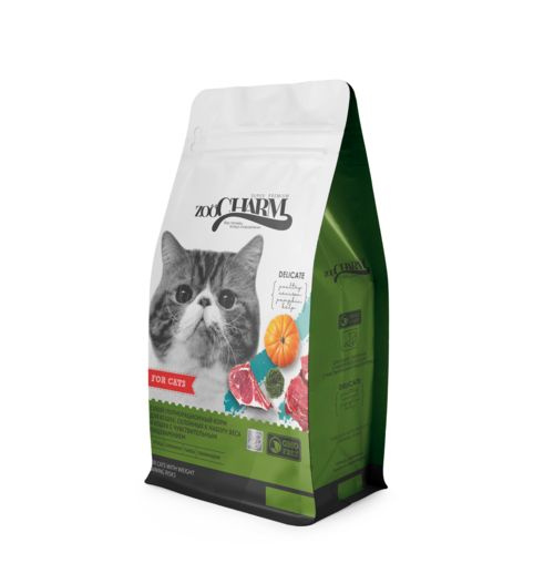 Сухой корм для кошек, склонных к набору веса ZooCharm (Зоошарм), курица ...