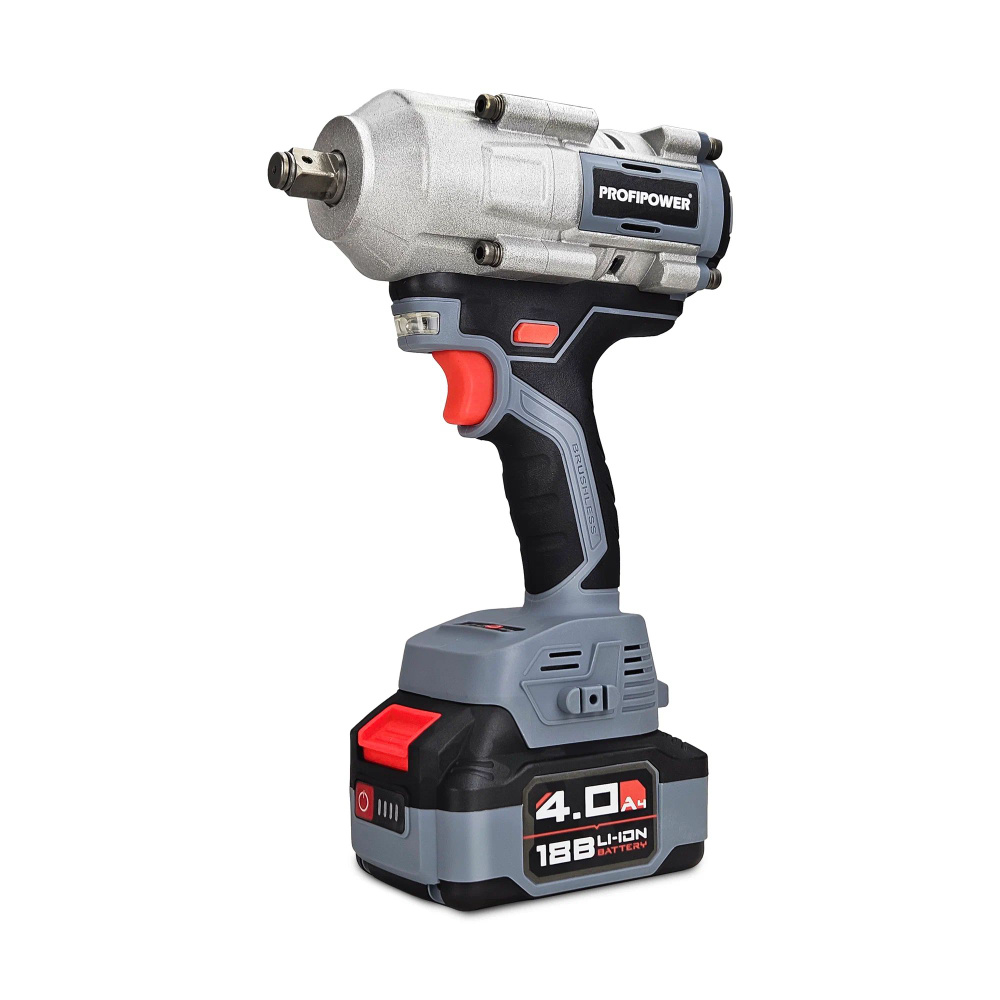 Аккумуляторный гайковерт бесщеточный ударный ProfiPower T-900N (Li-ion ...