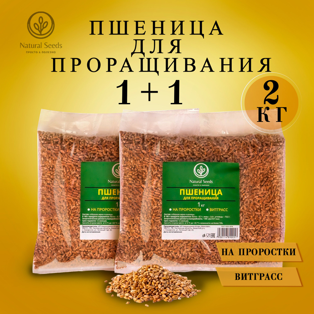 2 кг Пшеница для проращивания. - купить с доставкой по выгодным ценам в ...