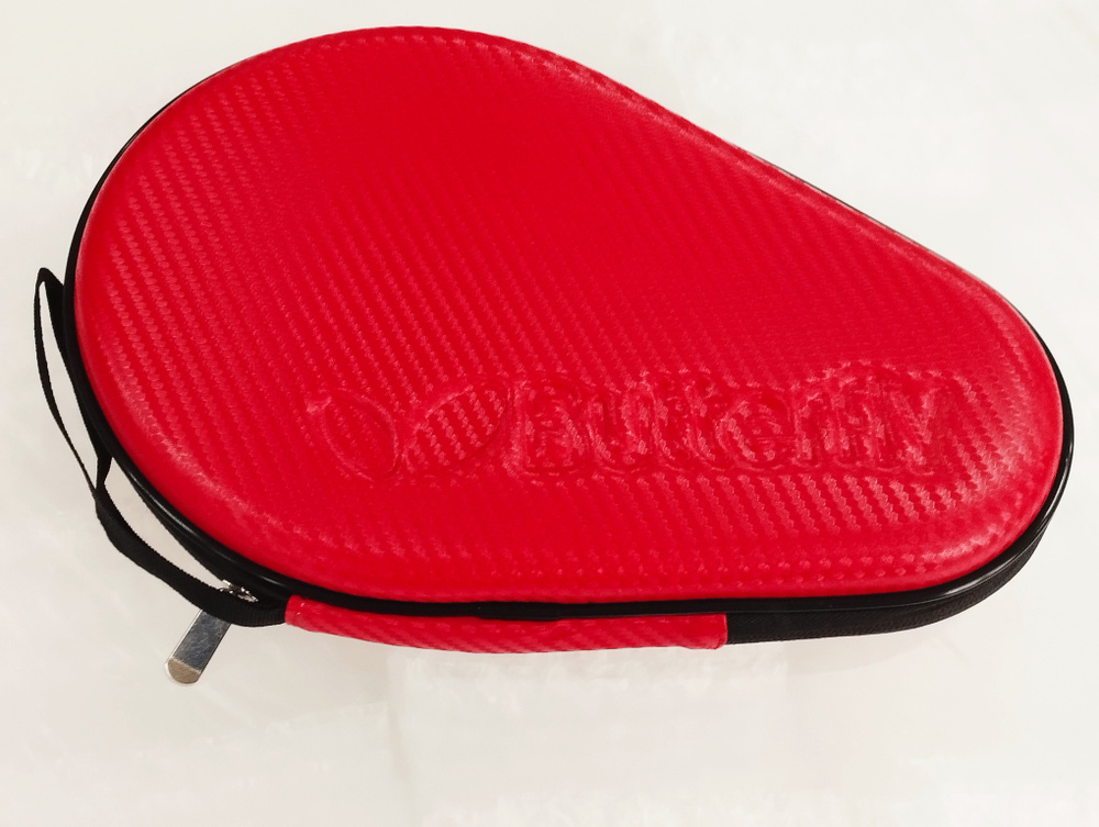 Чехол "Butterfly" COFR carbon красный (треугольник) на ракетку для ...