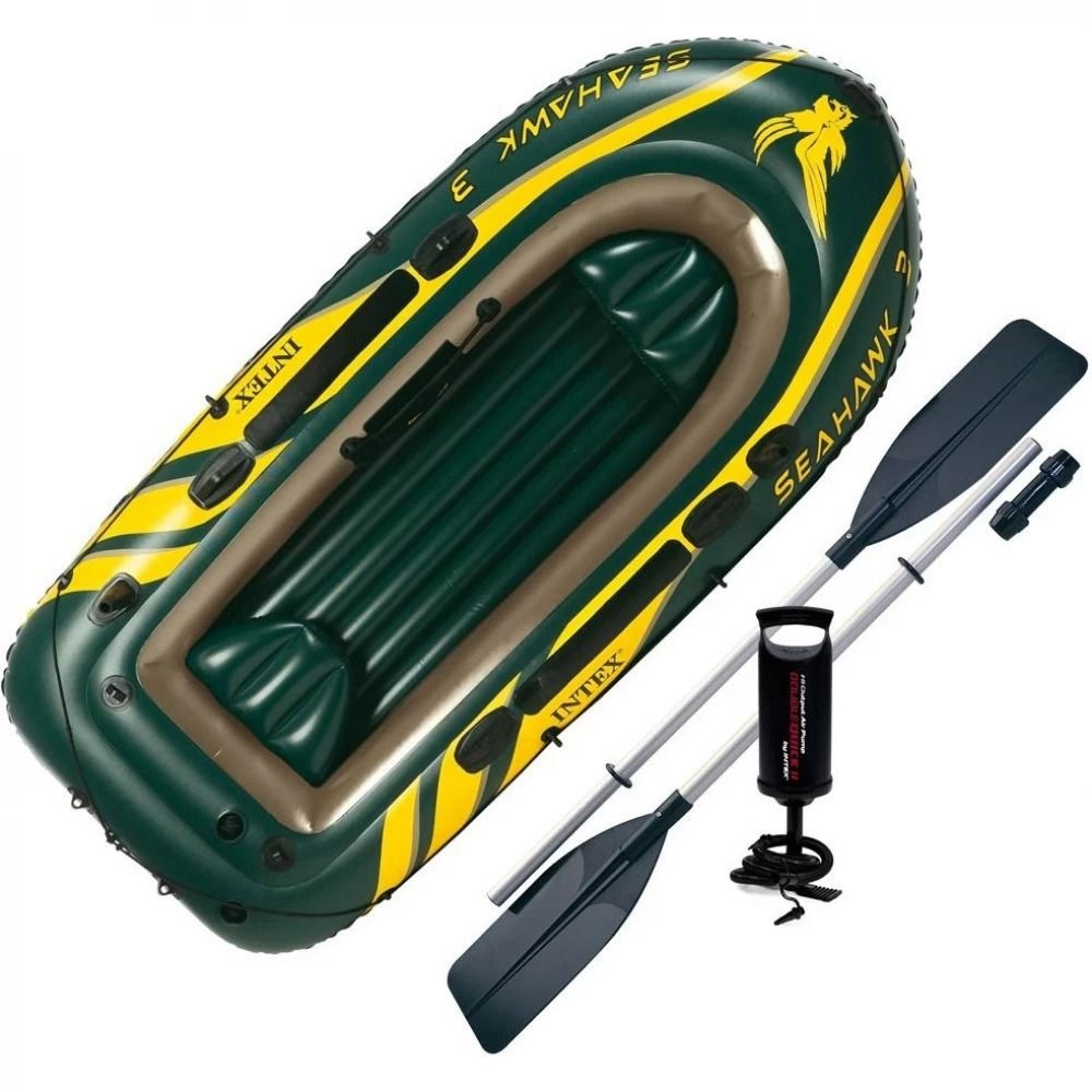Лодка INTEX SEAHAWK 3 , трёхместная с сиденьями, до 300 кг купить на ...