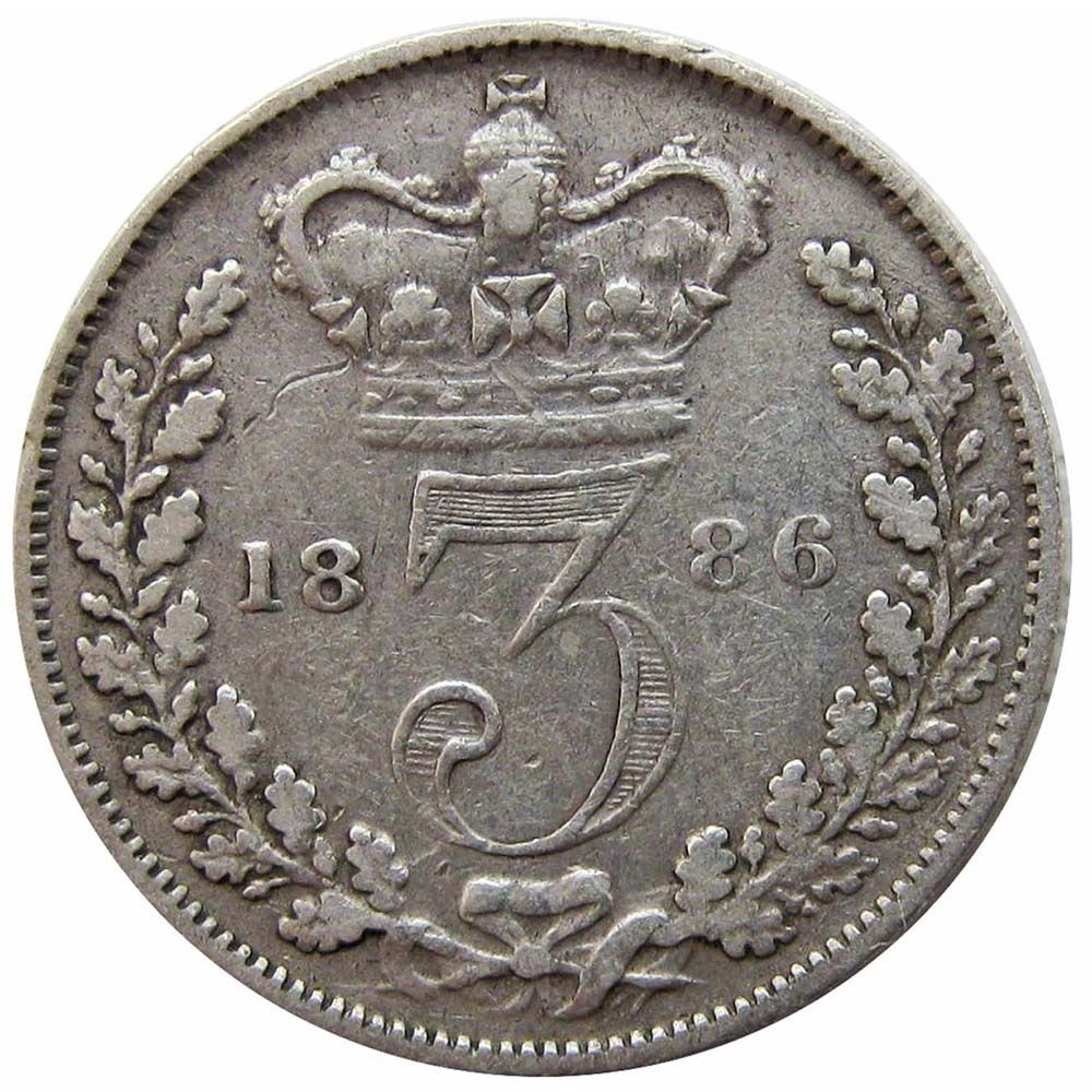 Старинная монета Великобритании 3 пенса 1886 г. - купить в интернет ...