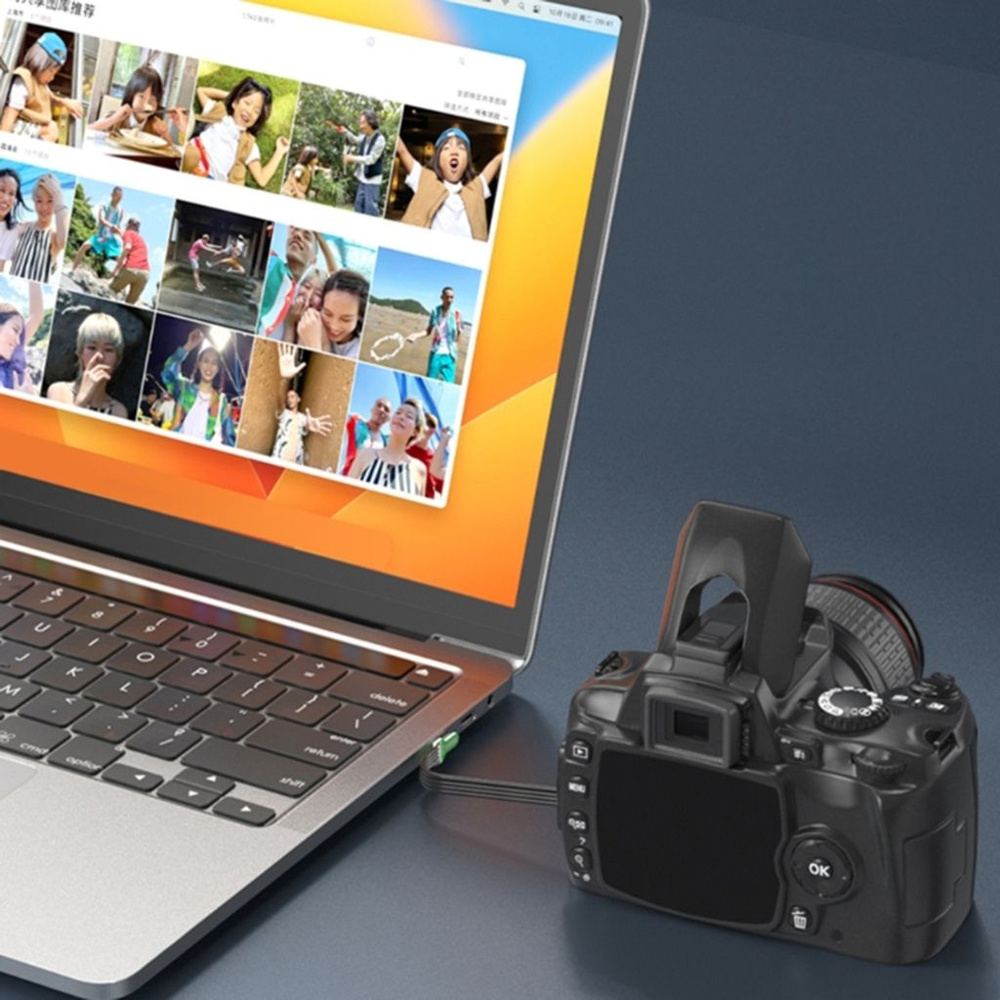 Type C к Mini USB плоский силиконовый кабель - 1,5 м прямой разъем ...